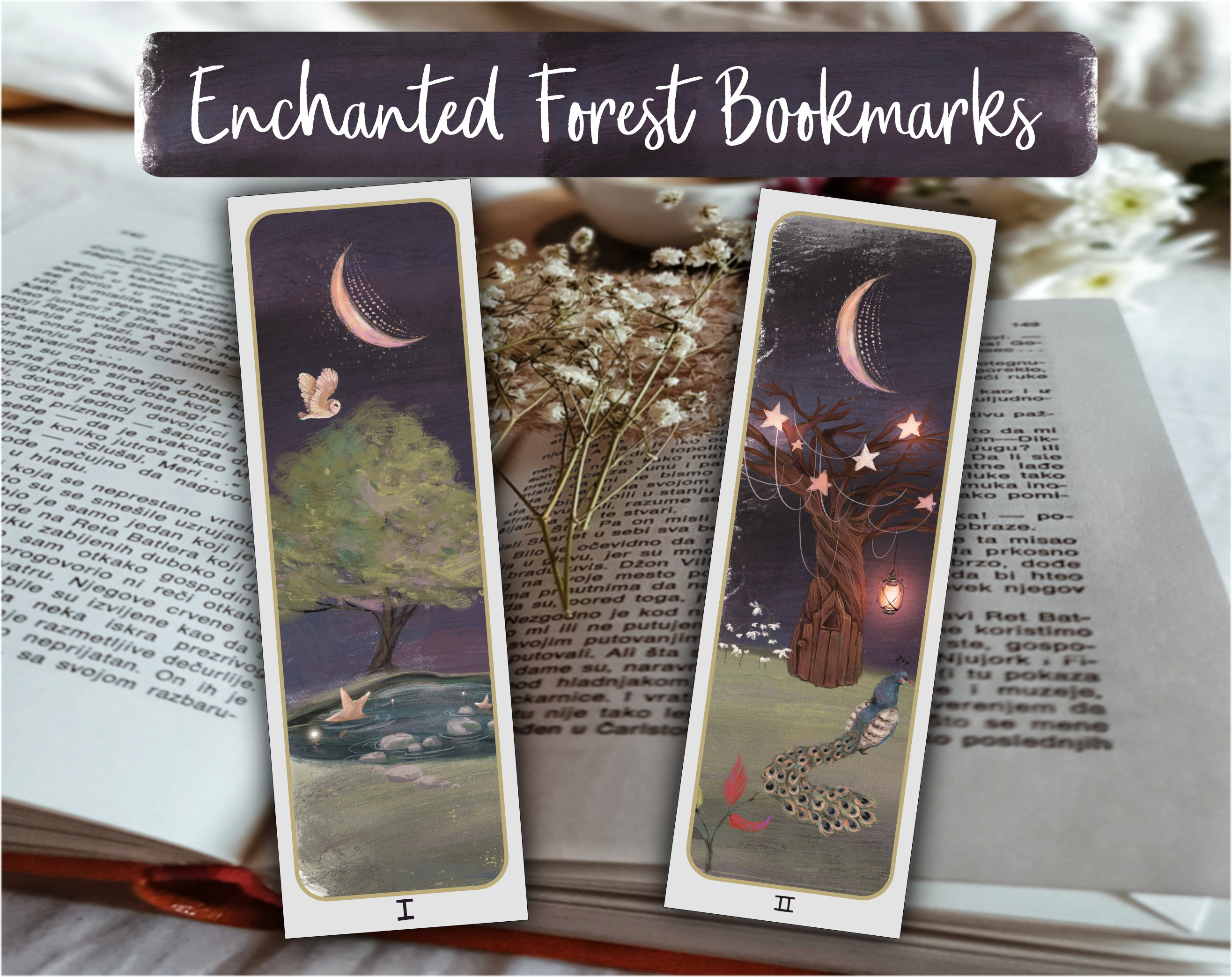 Printable Enchanted Forest Bookmarks, Bookmarks for Planner, Witchy ...