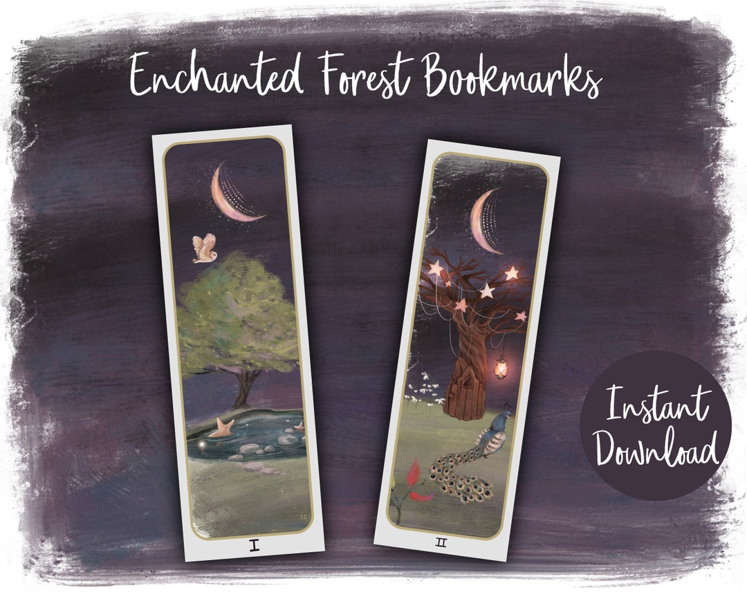 Printable Enchanted Forest Bookmarks, Bookmarks for Planner, Witchy ...