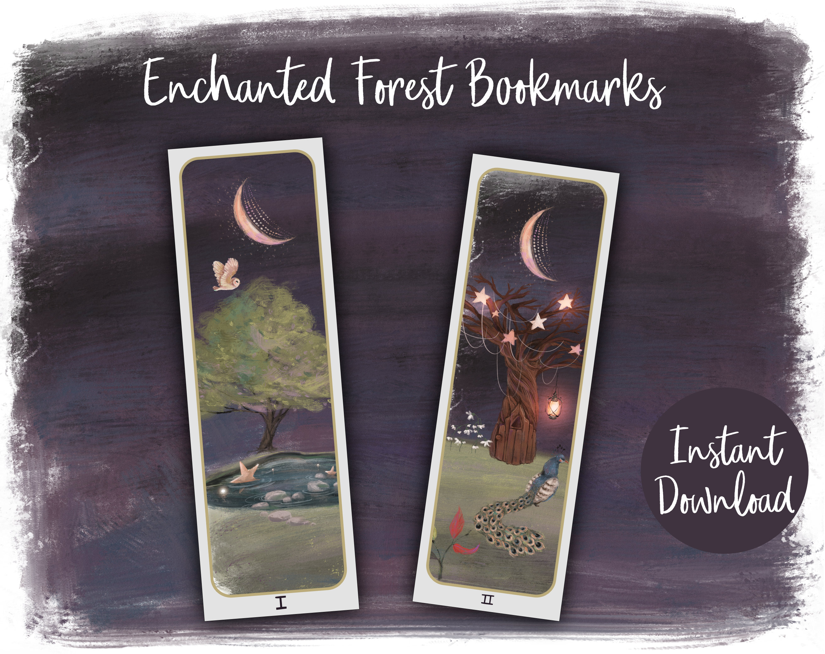 Printable Enchanted Forest Bookmarks, Bookmarks for Planner, Witchy ...