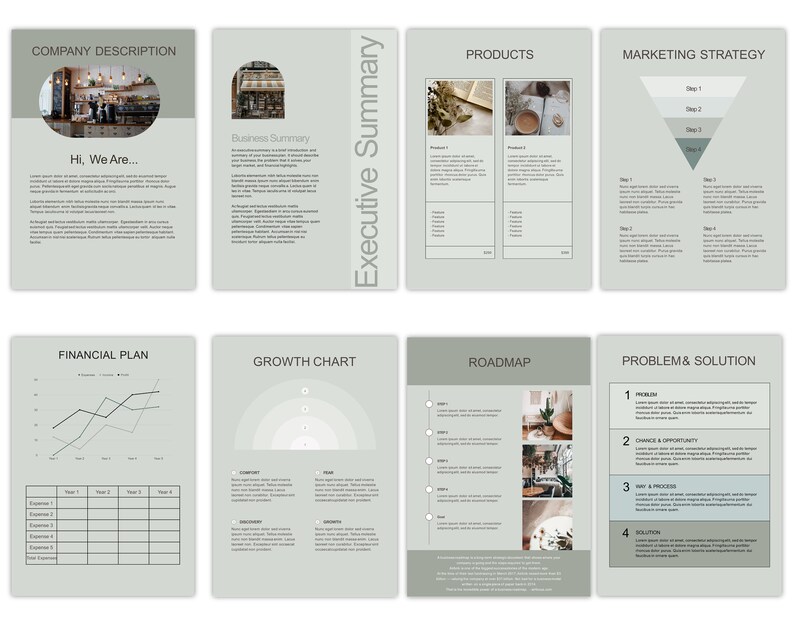 Small Business Plan Template, Business Planner Proposal, Start up ...