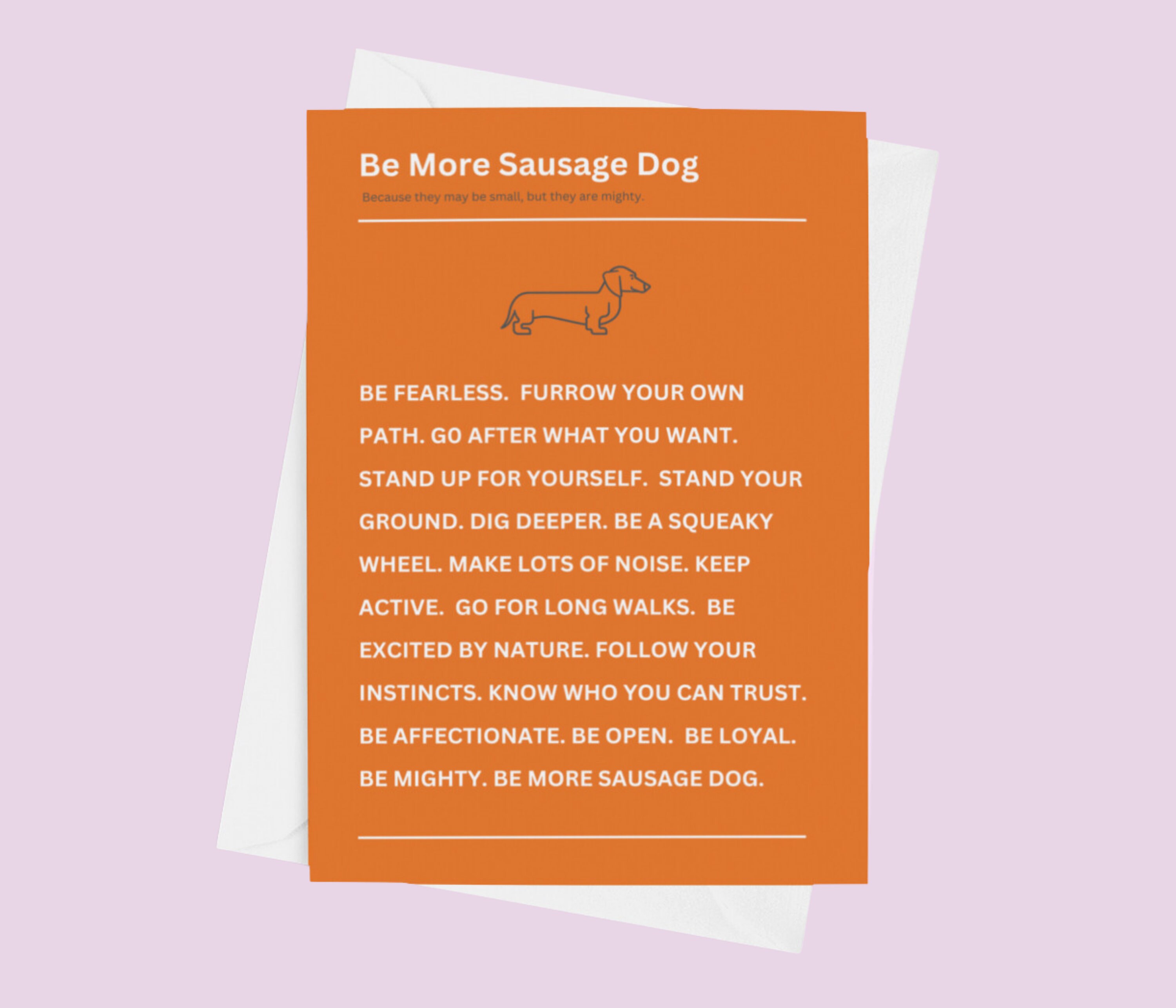 Dachshund Card Funny Sausage Dog Gift Dog Card - Etsy UK