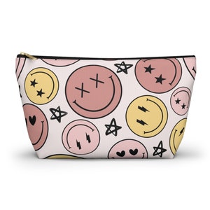 Smiley Face With X Eyes Accessory Pouch W T-bottom. - Etsy