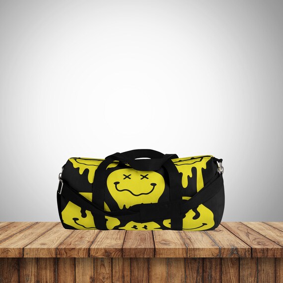 Drippy Smiley Face Weekender Duffel Bag Sports Bag School - Etsy