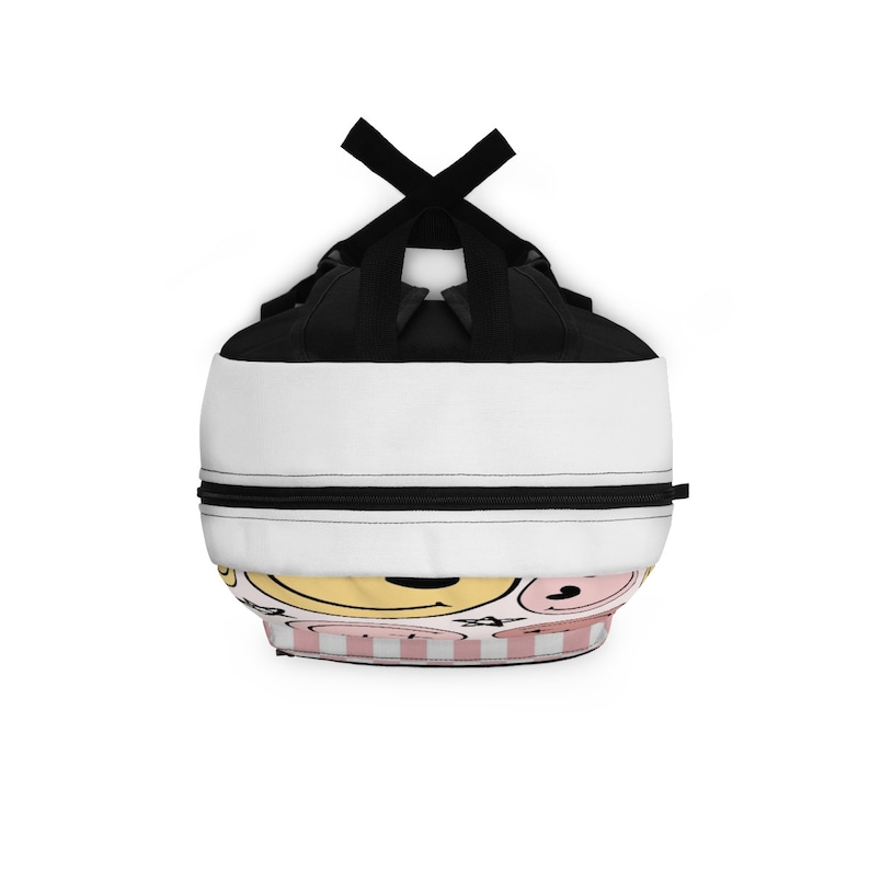 Pastel Pink Checkered Smiley Face With Stars and X Eyes Backpack | Cute ...