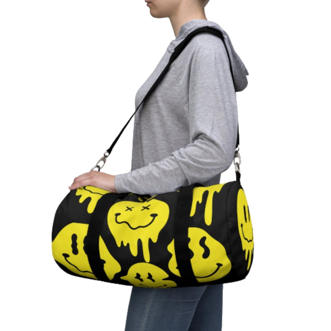 Drippy Smiley Face Weekender Duffel Bag Sports Bag School - Etsy