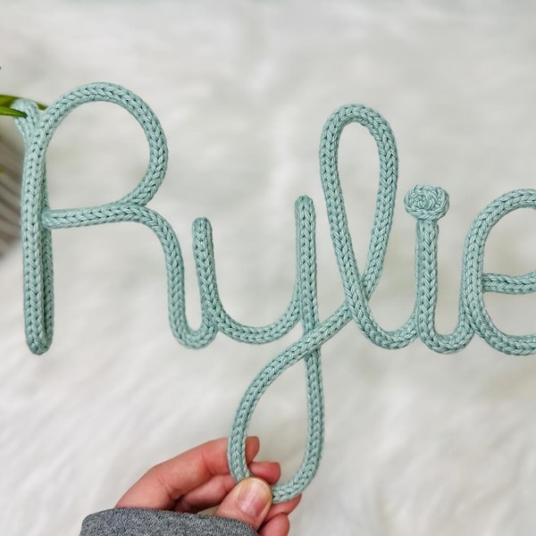 Knitted Name Wall Letters - Etsy