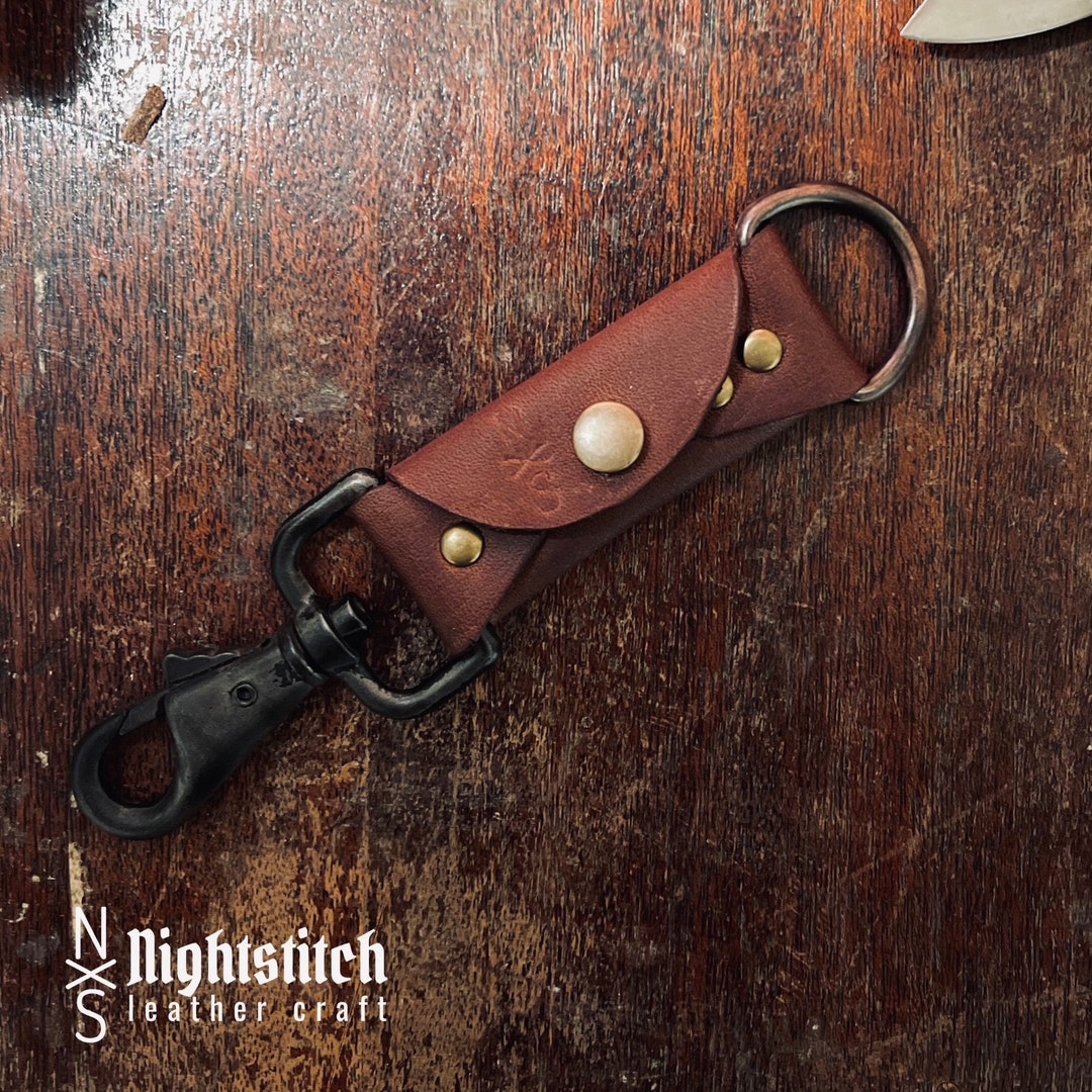 Nightstitch X Handmade Leather Keychain Key Strap EDC Emergency Stash ...
