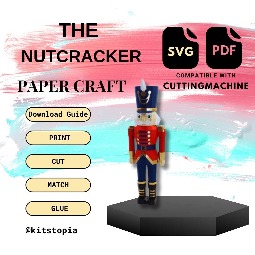 Enchanting Nutcracker 3D Papercraft: DIY Holiday Decor Craft - Etsy UK