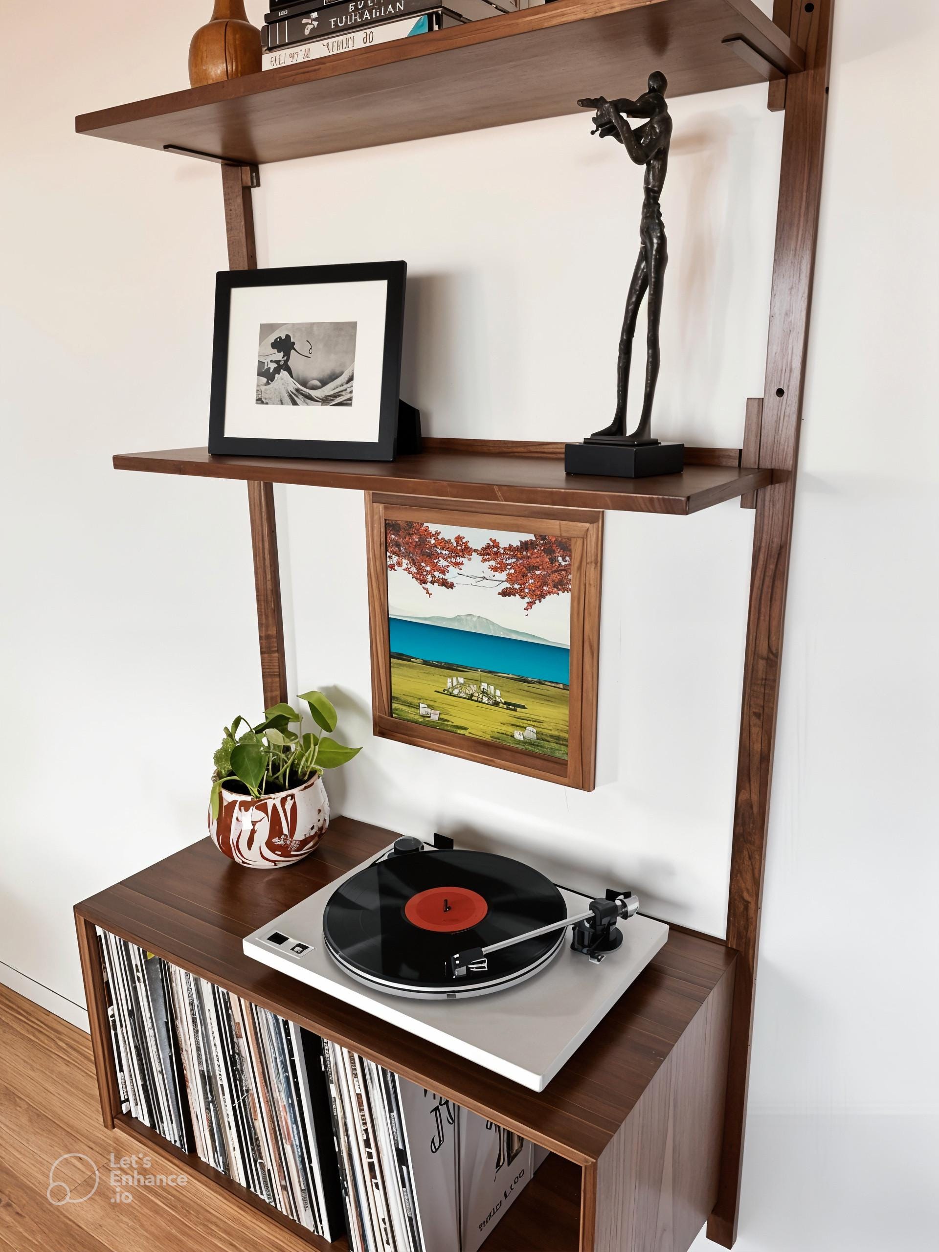 Mid Century Modular Wall Unit With Record Cabinet and Shelving 1 ...