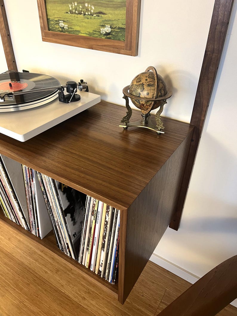 Mid Century Modular Wall Unit With Record Cabinet and Shelving - 1 ...