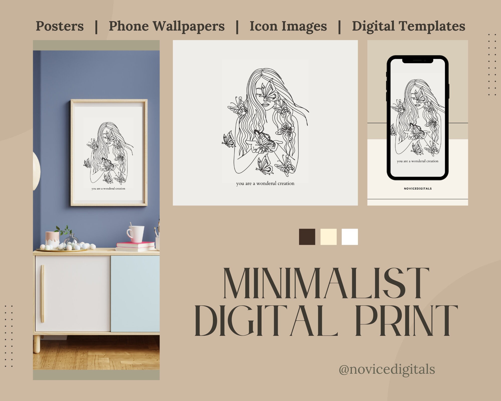 Digital Line Art Feminine Line Drawing Line Art Minimal Line Art ...