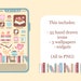 Cute Bookworm App Icon Set Book Lovers IOS Icon Set iPhone Icons for ...