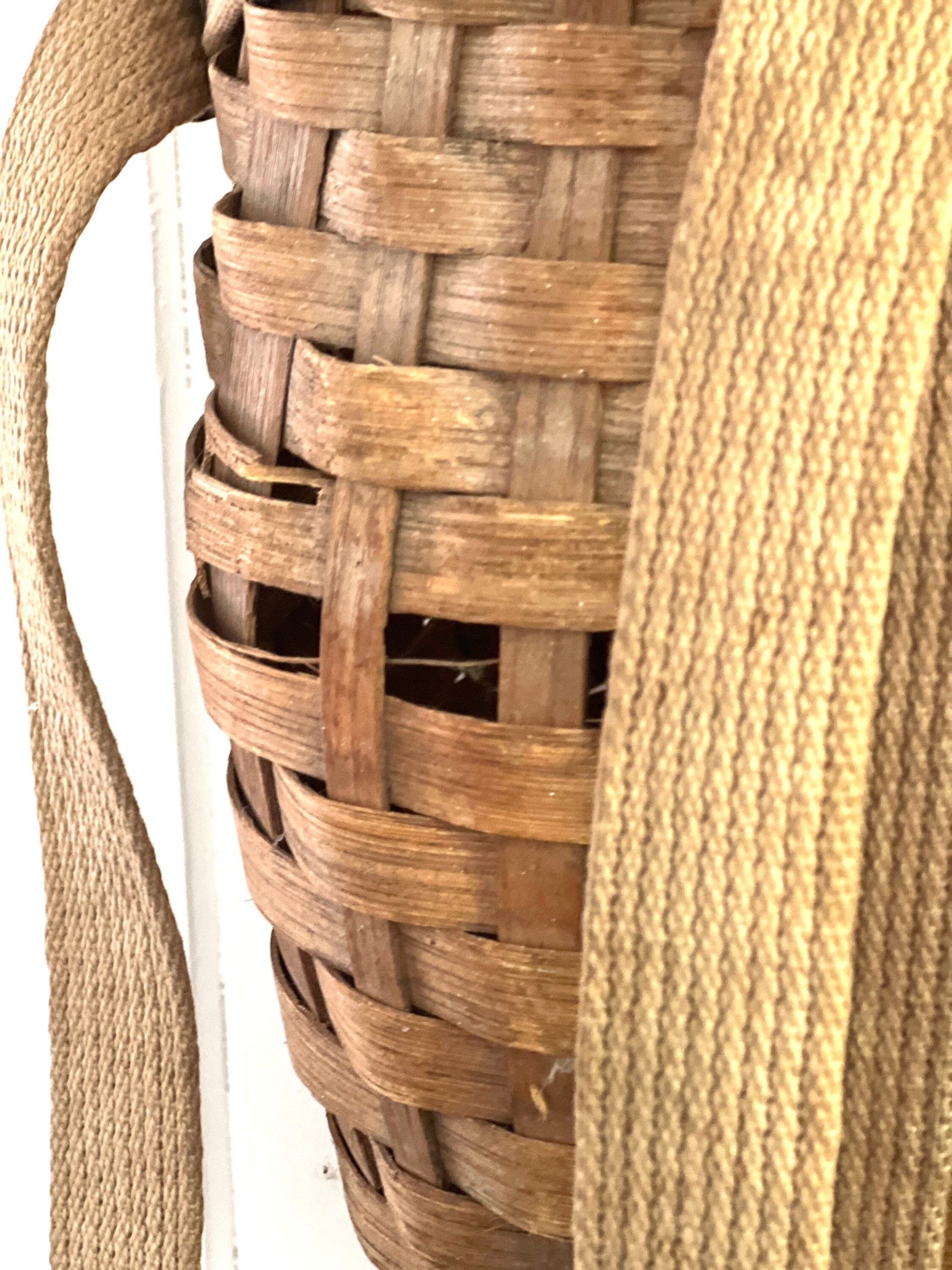VINTAGE | Trapper’s Andirondak Basket Backpack | Primitive Decor ...