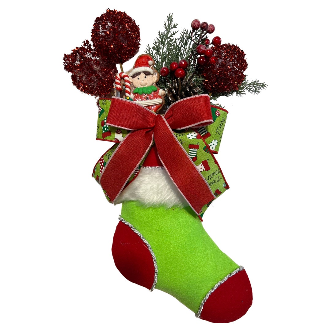 Christmas Stocking Wreath Attachment - Etsy