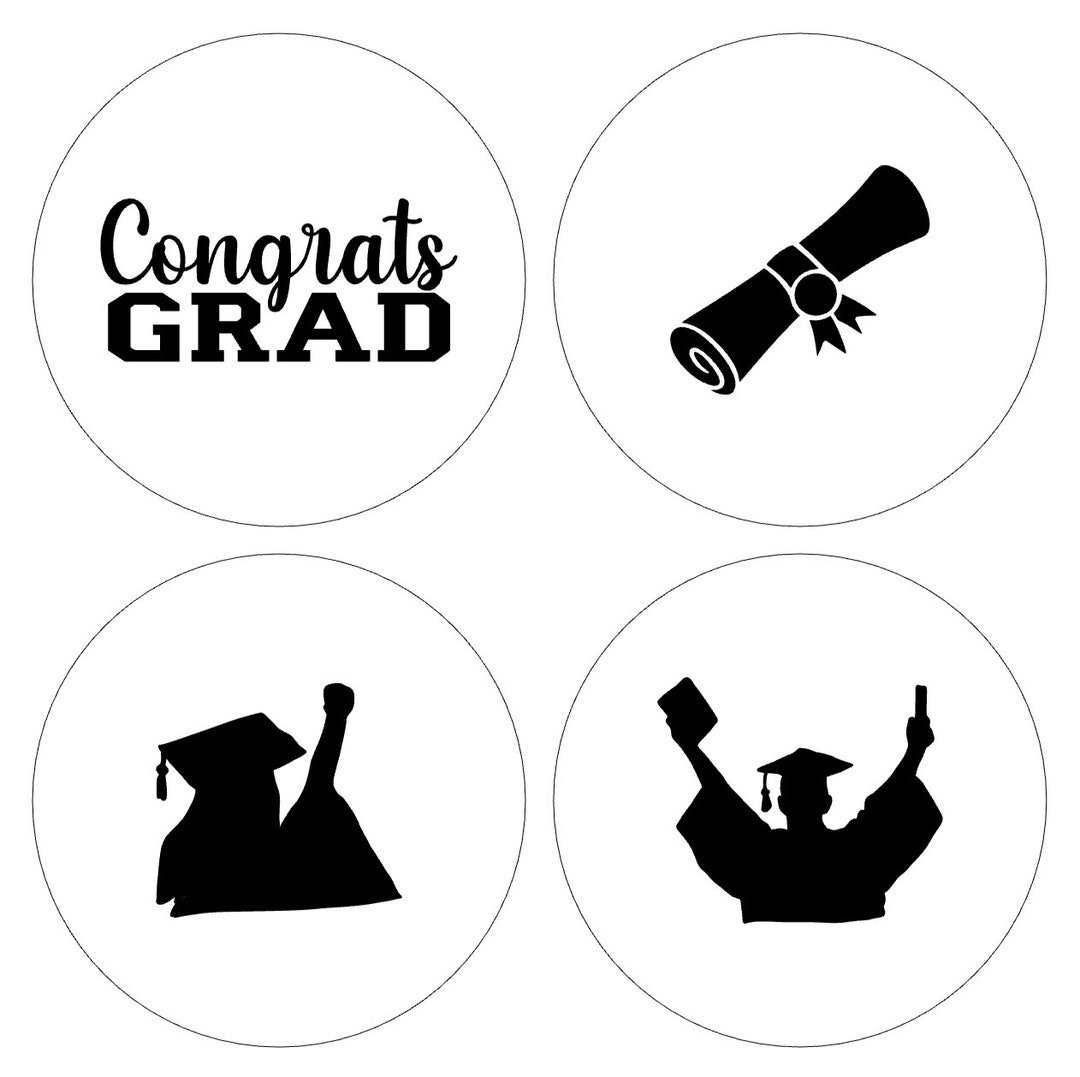 Graduation Macaron Silk Stencils | Cake Pop Stencils - Etsy