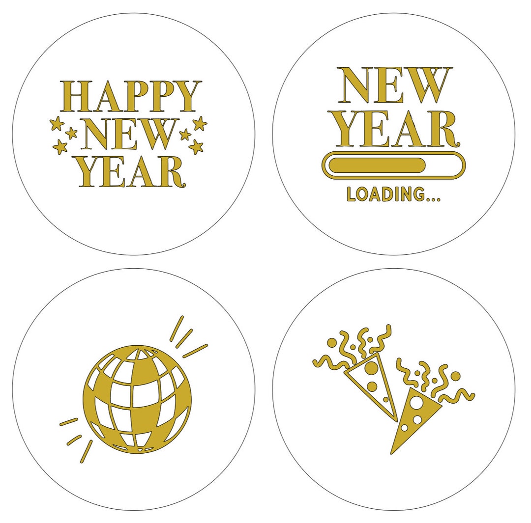 New Year's Eve Macaron Silk Stencils | Cake Pop Stencils - Etsy