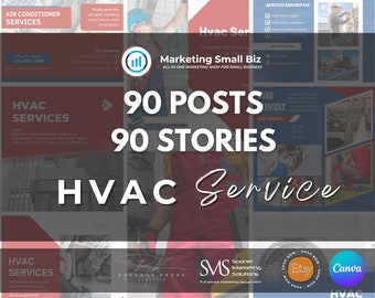HVAC Social Media Posts for Facebook & Instagram Templates - Etsy