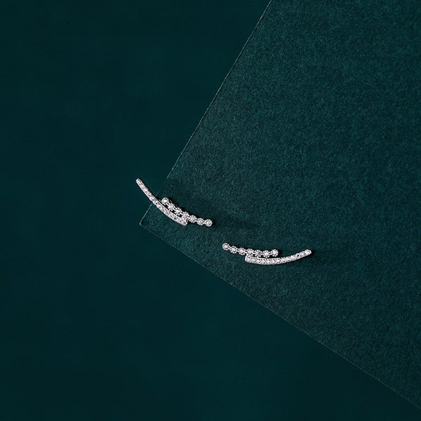 Silver Line Earrings - Etsy