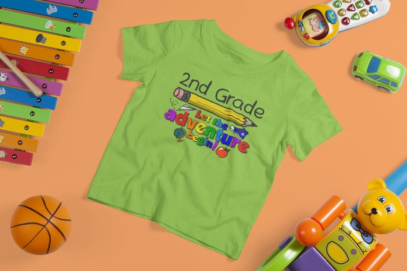 1st Grade Kids Heavy Cotton™ Tee Let the Adventure Begin First Day of ...