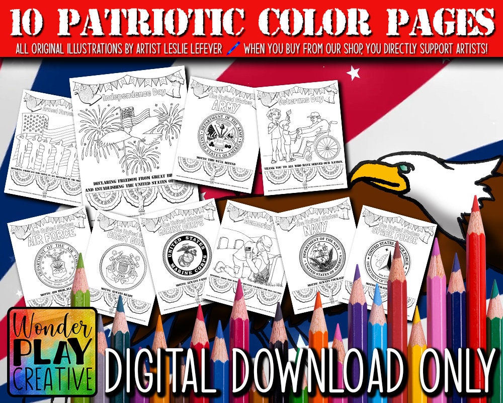 Patriotic Coloring Pages, America Printable, USA Color Pages, Patriotic ...