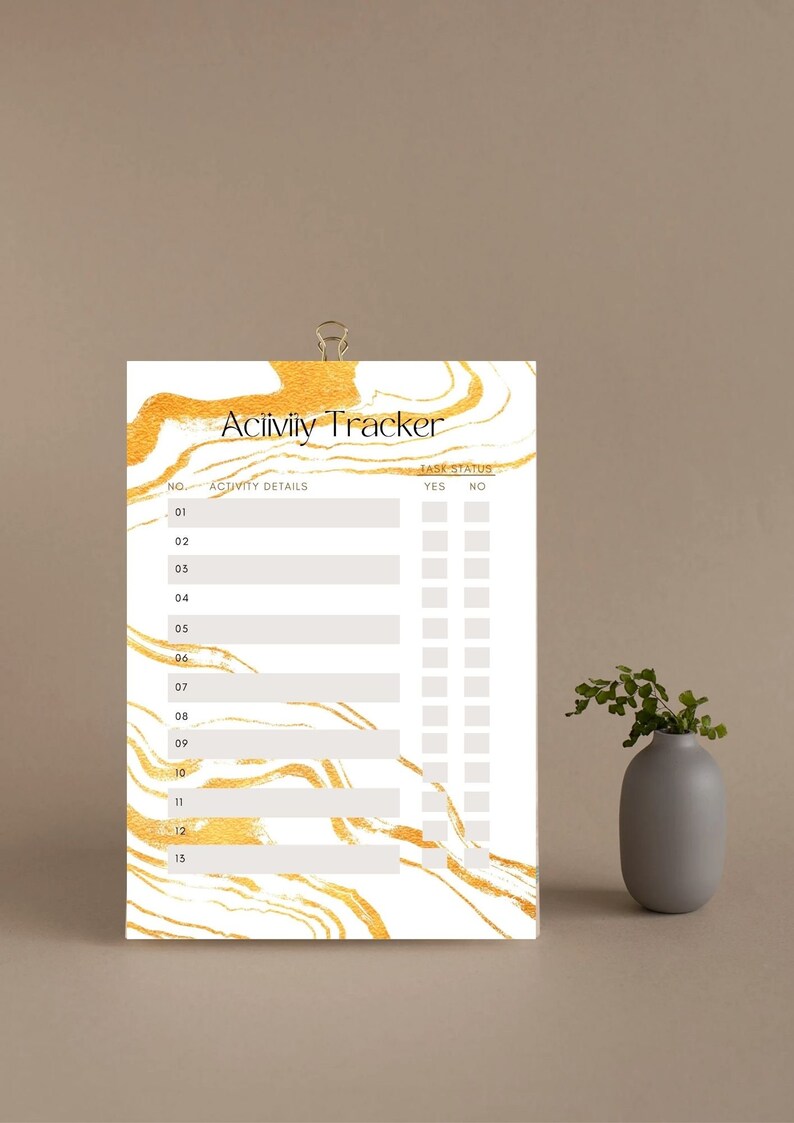 Activity Tracker Digital, Printable Tracker Fillable PDF Active - Etsy