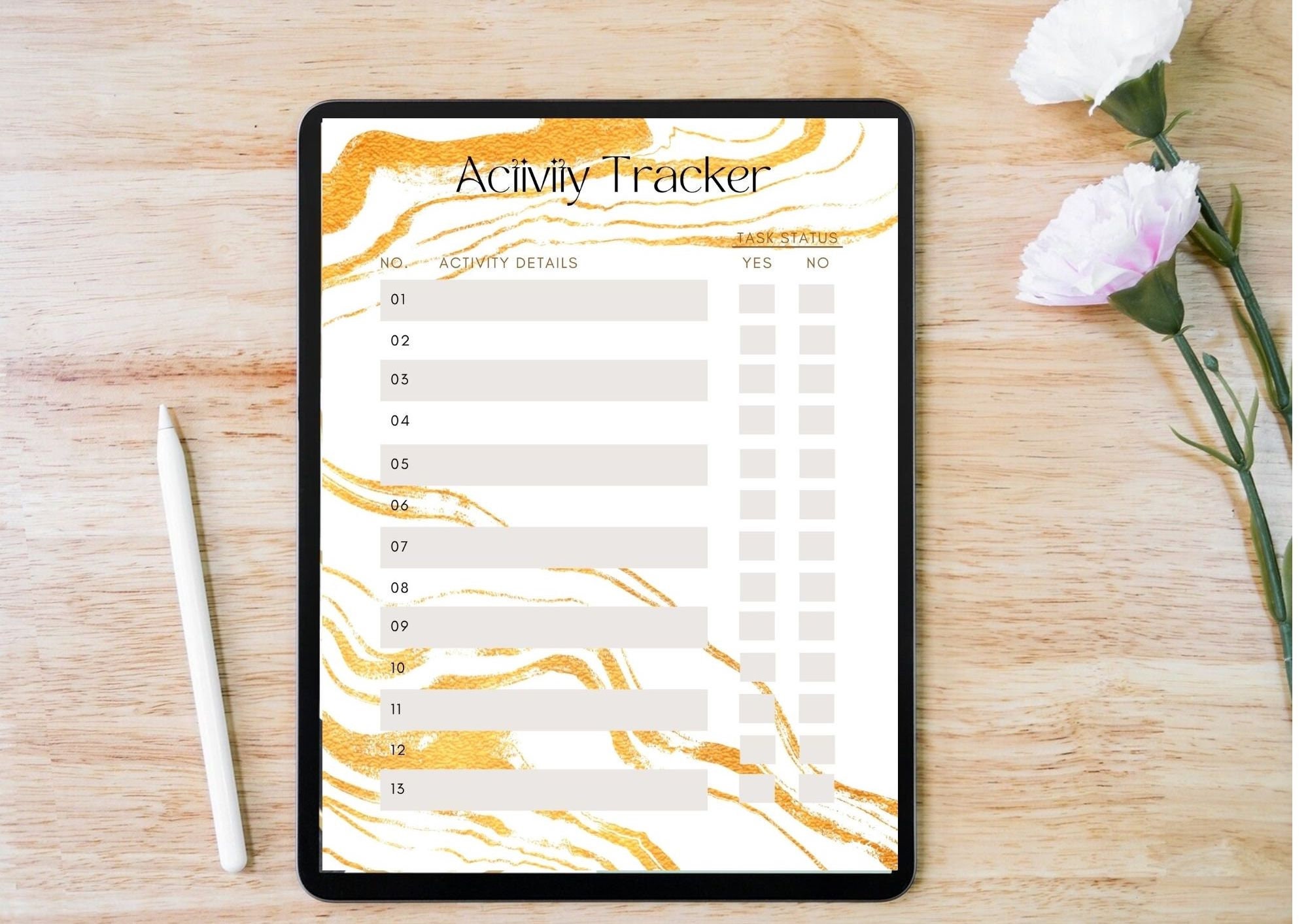 Activity Tracker Digital, Printable Tracker Fillable PDF Active - Etsy