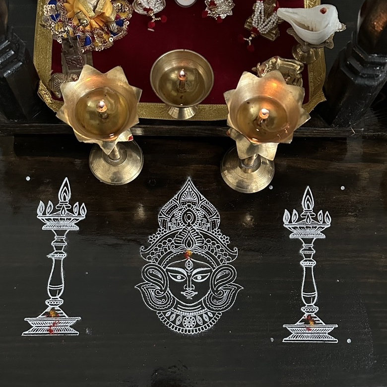 Rangoli Stencils Combo Devi and Samai / Kolam Stencil/ Varalakshmi ...