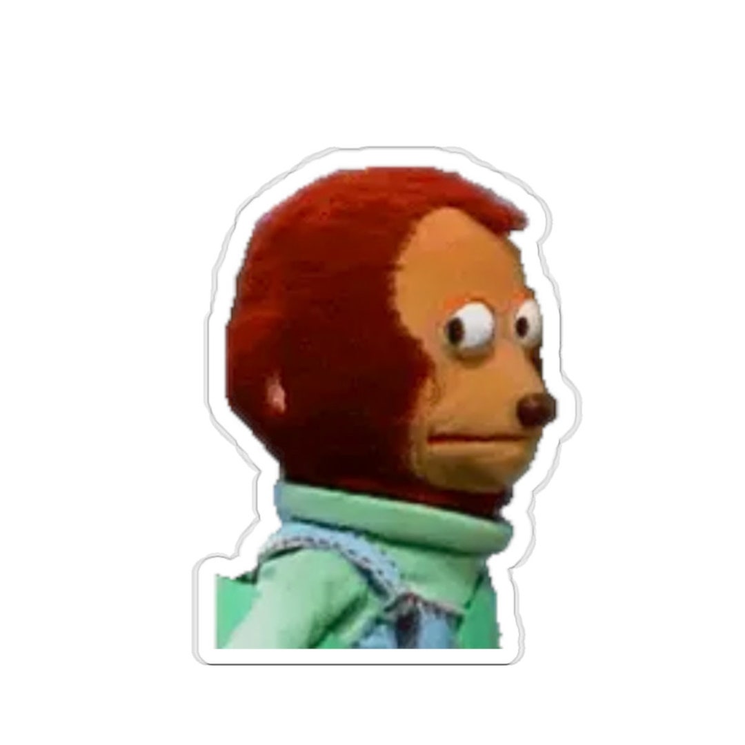 Monkey Puppet Meme Sticker - Hilarious Gift - Awkward Side Eye - Funny ...