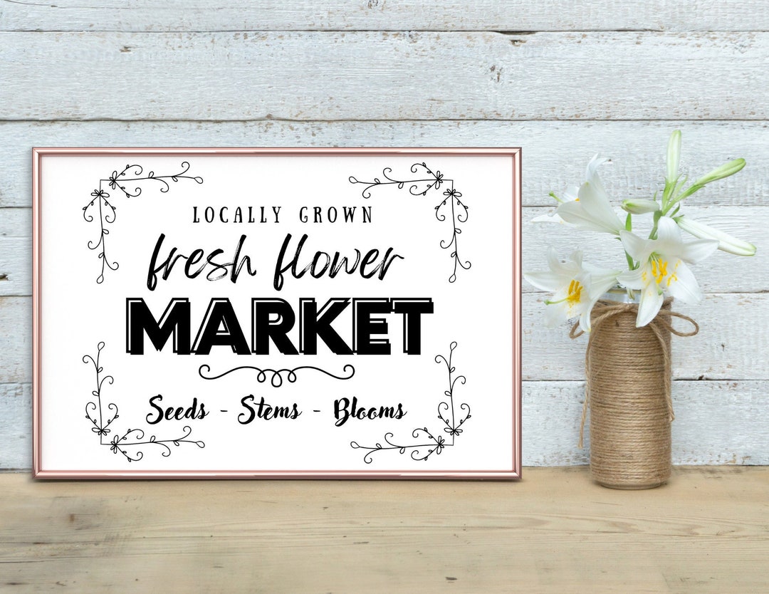 Fresh Flowers Graphic PNG JPG Instant Digital Download Printable Art ...