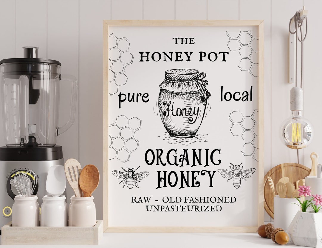 Honey Pot Graphics | Instant PNG JPG Digital Download | Printable Art ...