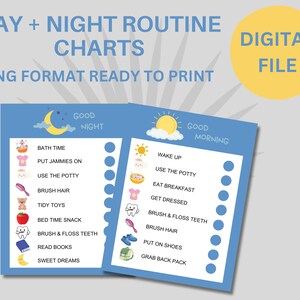 Morning Routine for Kids, Ready for School Routine Chart, Printable ...