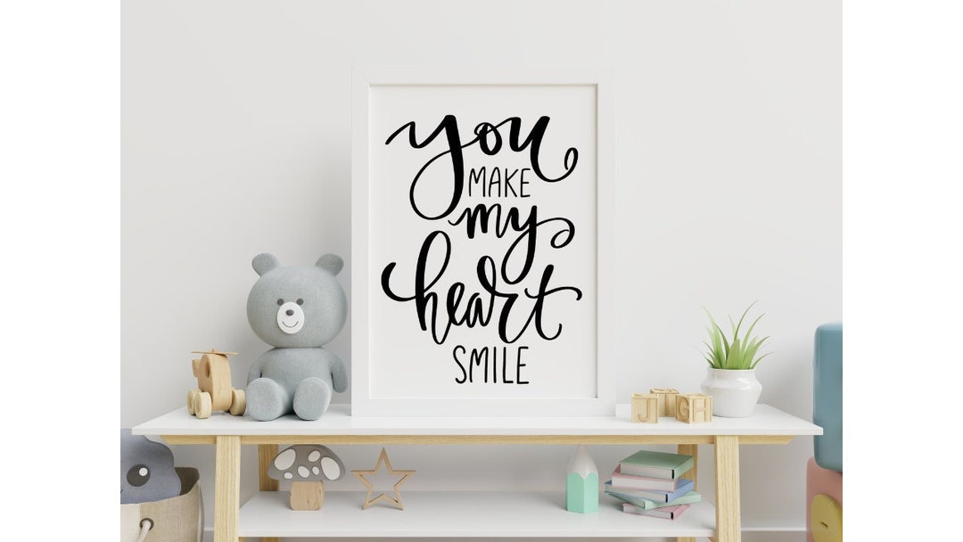 You Make My Heart Smile Art Graphic Instant PNG & JPG Digital Download ...
