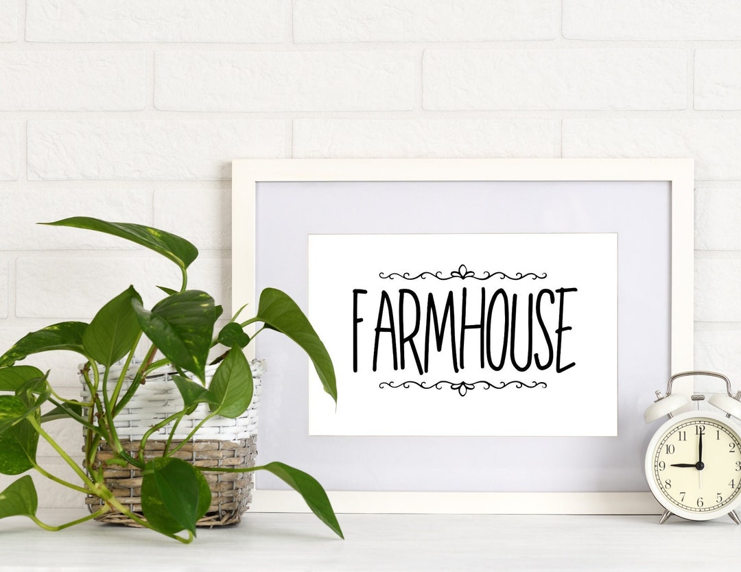 Farmhouse Graphic PDF SVG PNG Jpg Instant Digital Download | Printable ...