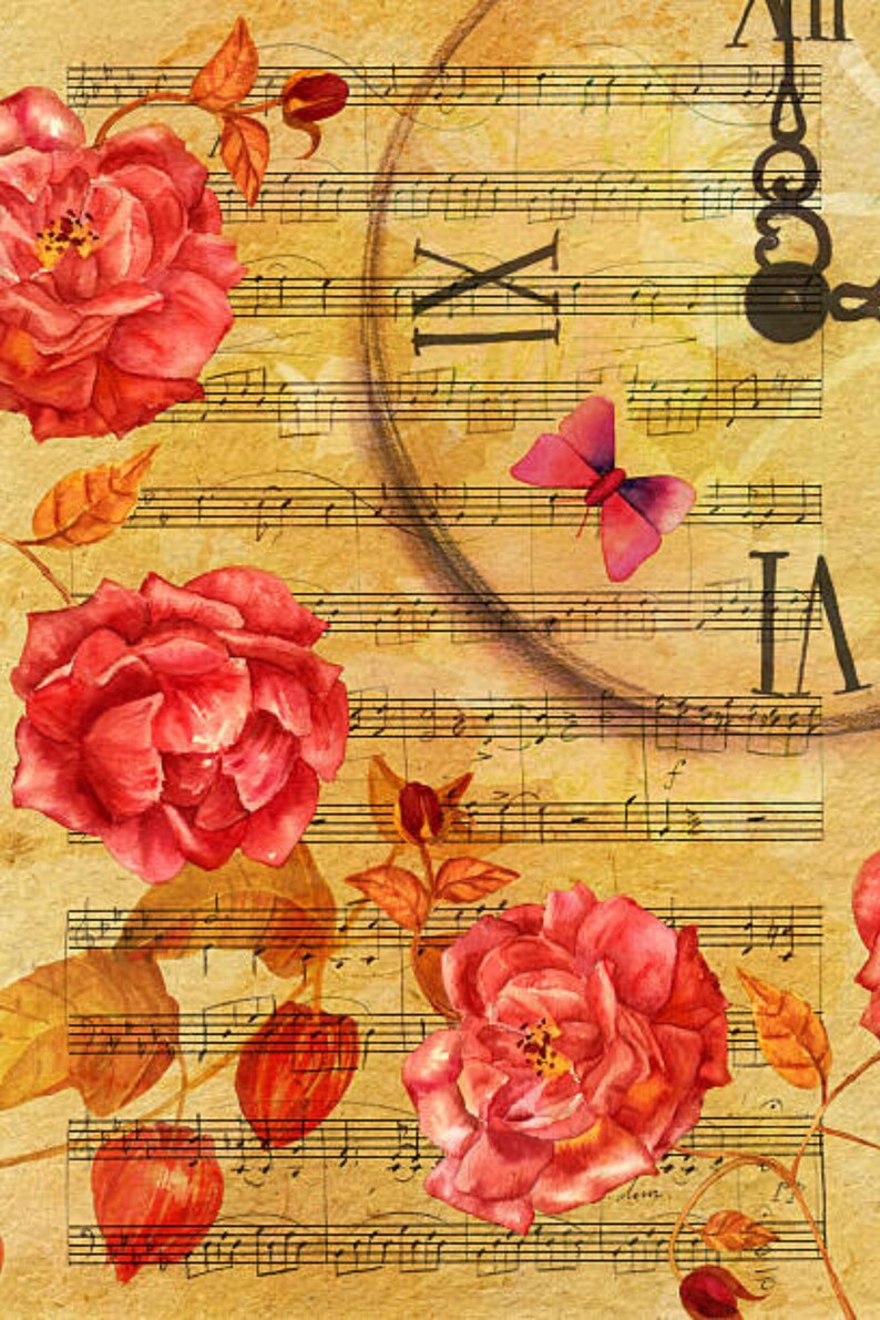 Digital Decoupage Art Print Png Instant Digital Download Printable Art Downloadable Graphics