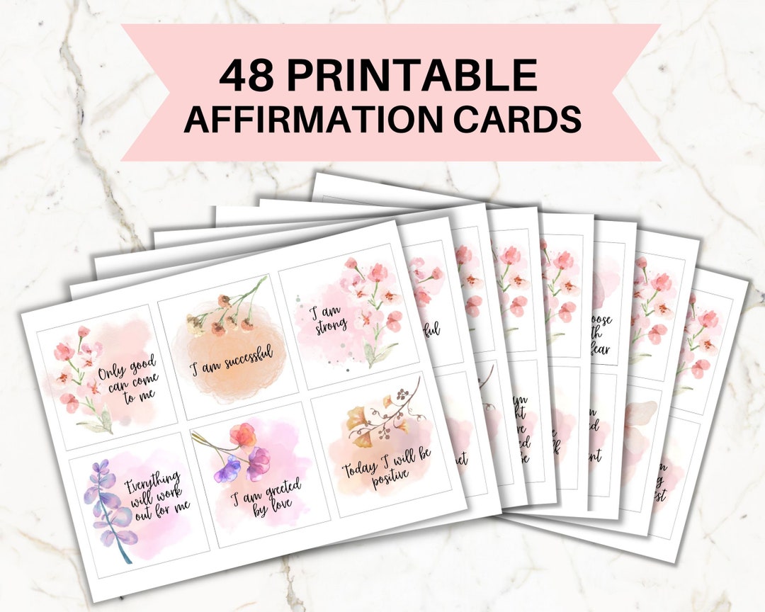 Printable Affirmation Cards for Anxiety. Daily Affirmations for ...