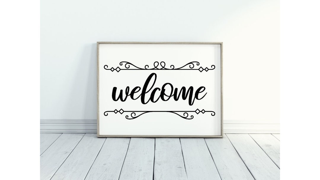 Welcome Art Graphic Instant PNG Digital Download Printable Art ...