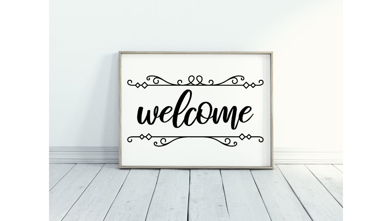 Welcome Art Graphic Instant PNG Digital Download Printable Art ...