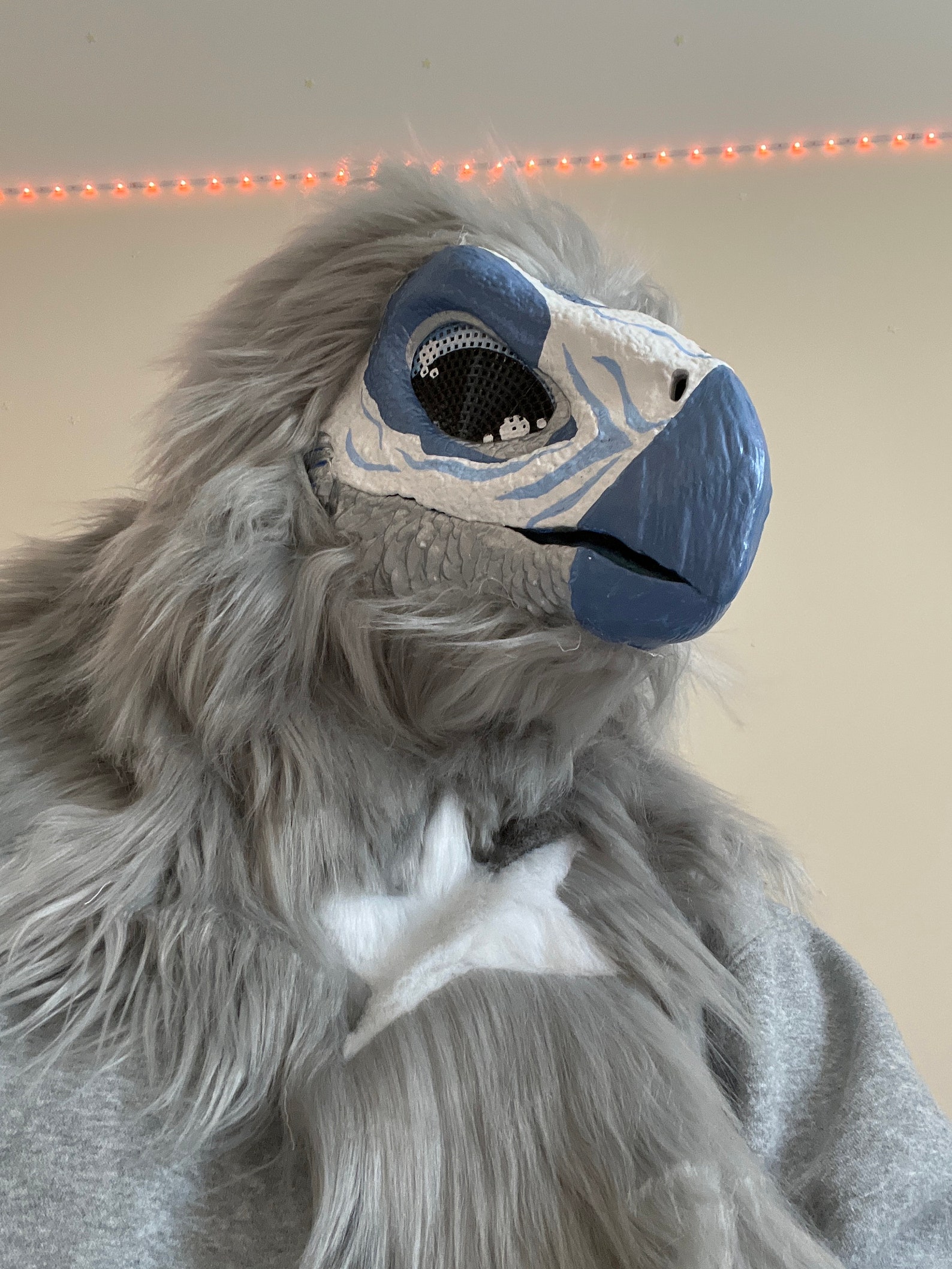 Blue Gray Dino Bird Furry Mask Fursuit( Need Gone! ) - Etsy UK