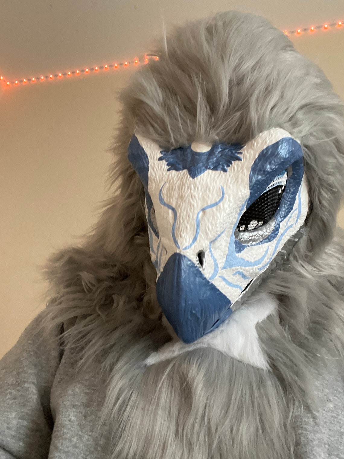 Blue Gray Dino Bird Furry Mask Fursuit( Need Gone! ) - Etsy UK