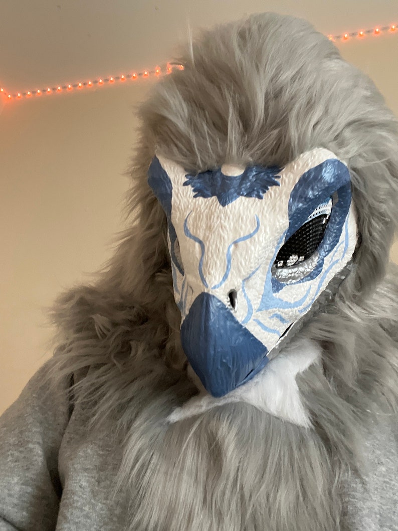 Blue Gray Dino Bird Furry Mask Fursuit( Need Gone! ) - Etsy