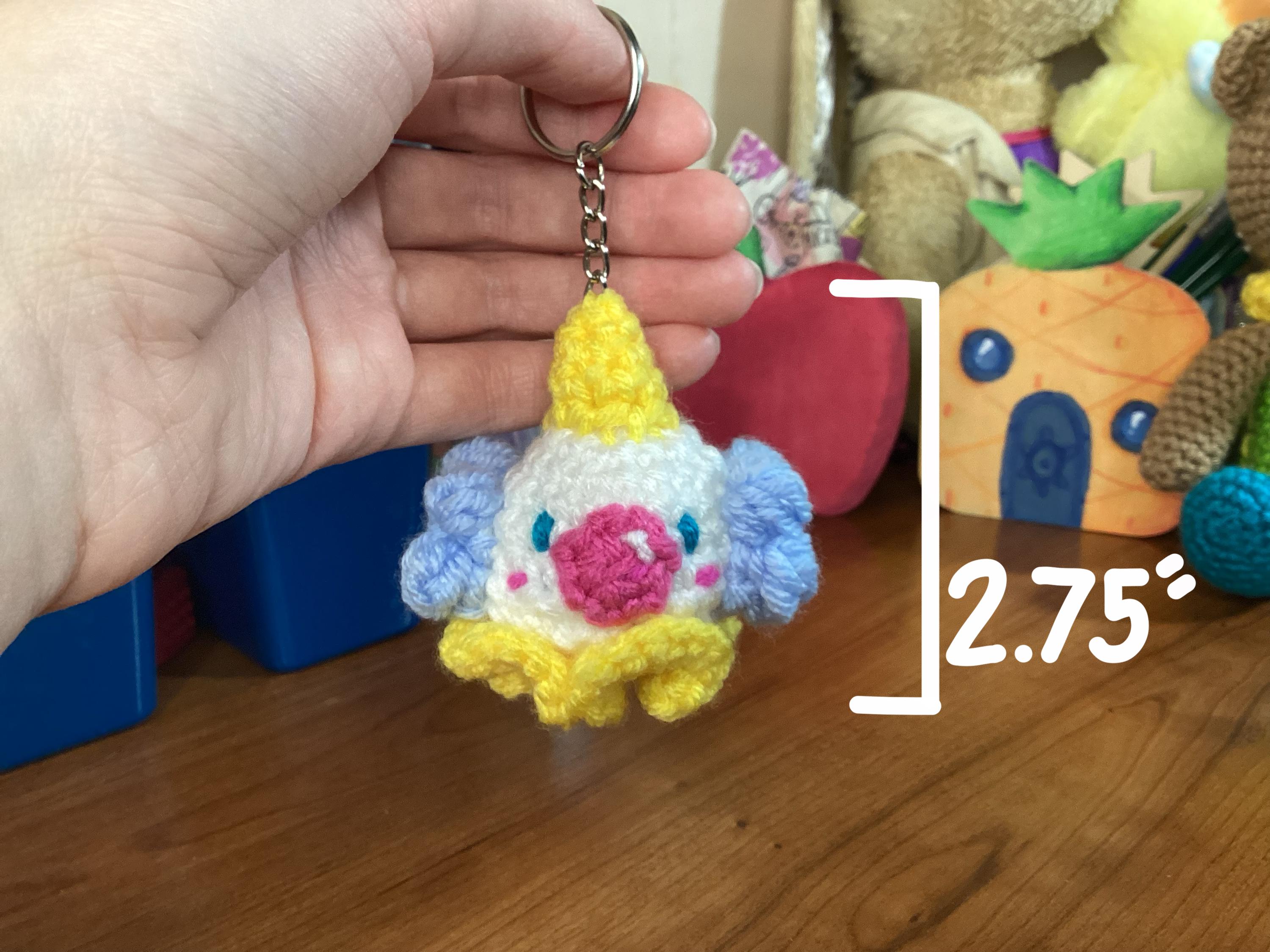 Crochet Clown Keychain | Clowncore Accessory - Etsy