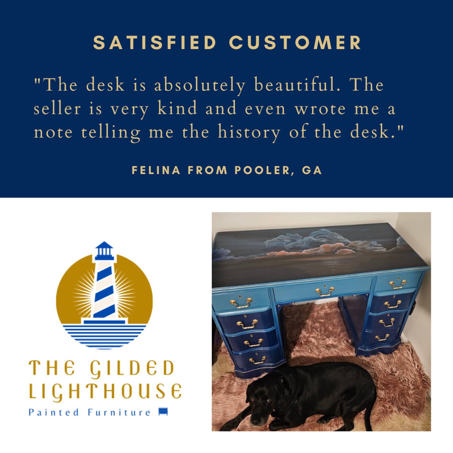 SOLD Cloud Dream Desk, Desk, Desks, Desk Decor, Hand-painted, Clouds ...