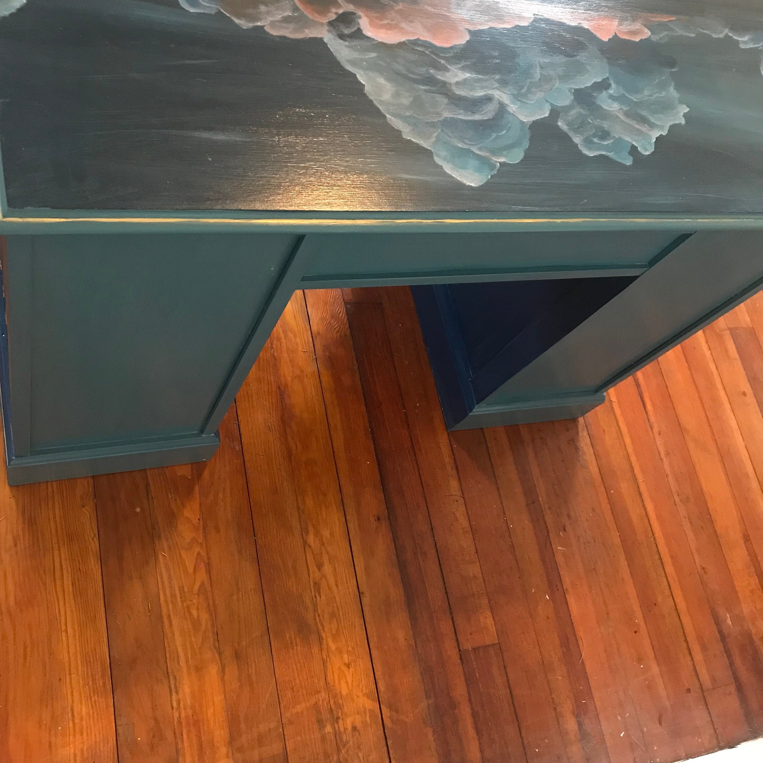 SOLD Cloud Dream Desk, Desk, Desks, Desk Decor, Hand-painted, Clouds ...