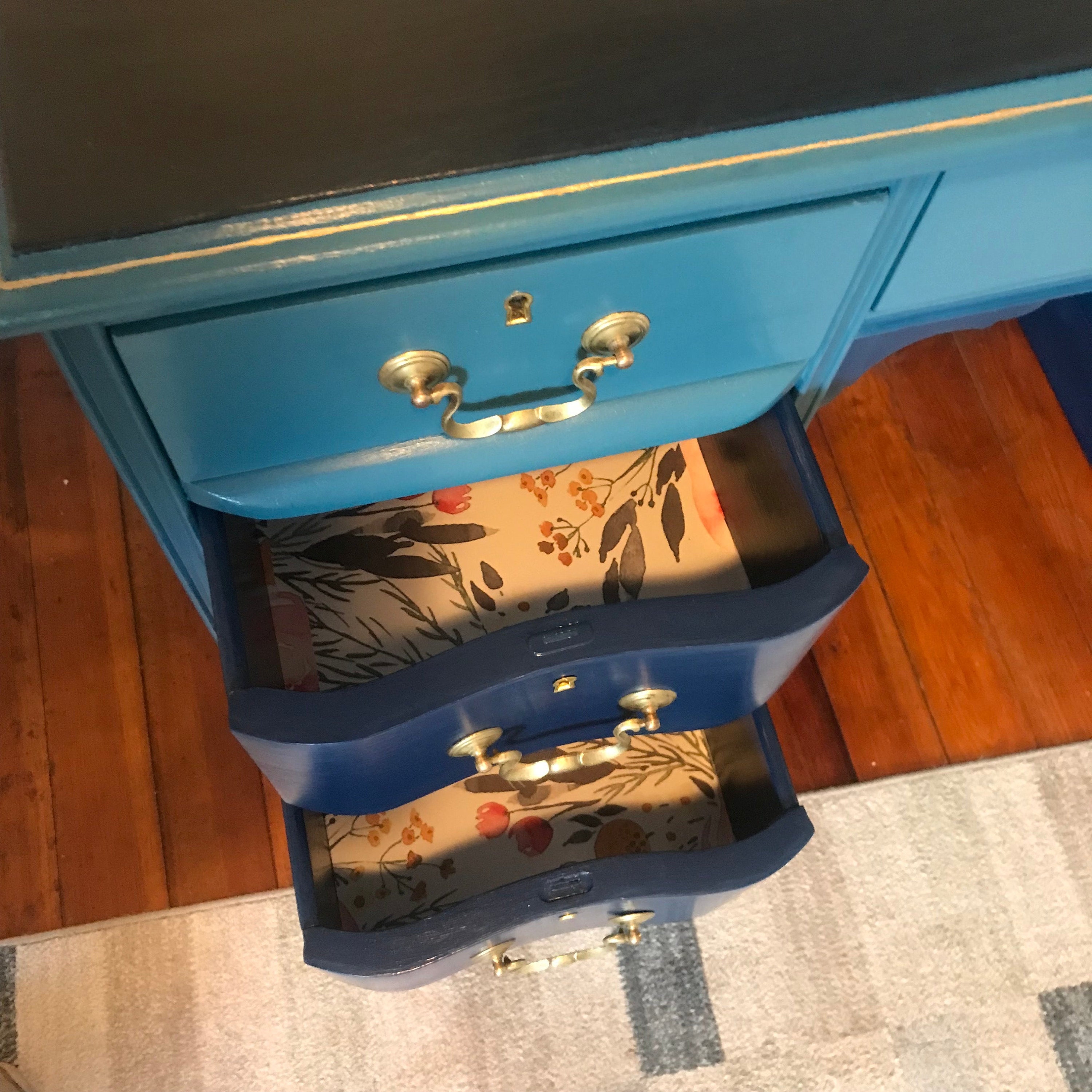 SOLD Cloud Dream Desk, Desk, Desks, Desk Decor, Hand-painted, Clouds ...