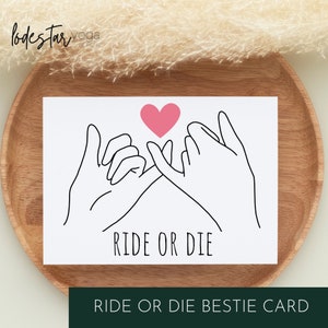 Ride or Die Card Best Friend Birthday Card Best Friend Quotes, Bff ...