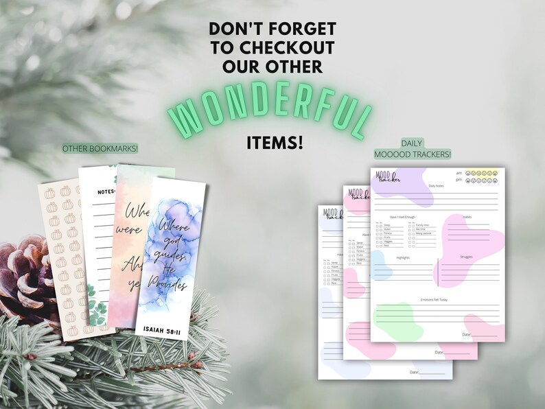 Printable Bookmarks, Set of Printable Bookmarks, Digital Bookmarks ...