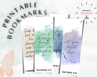 Printable Bookmarks, Set of Printable Bookmarks, Digital Bookmarks ...