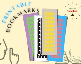 Printable Bookmarks, Set of Printable Bookmarks, Digital Bookmarks ...