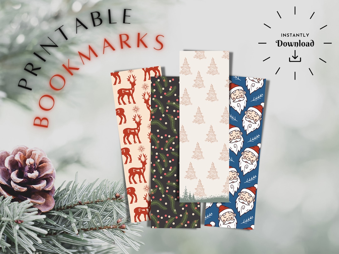 Printable Bookmarks, Set of Printable Bookmarks, Digital Bookmarks ...