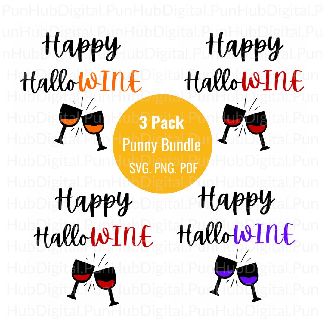 Happy Hallowine SVG Halloween Digital Download Clipart - Etsy
